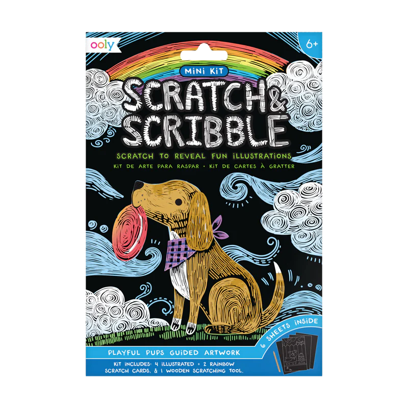 Playful Pups - Mini Scratch & Scribble Art Kit – The Square Gift Co.